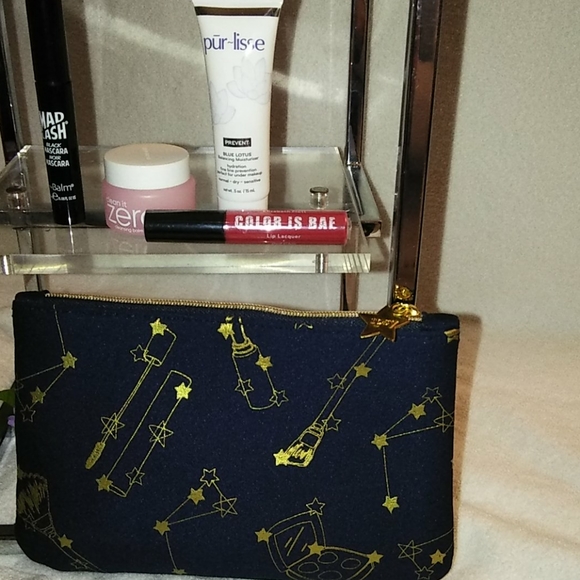 ipsy | Bags | Ipsy Metallic Blue Stars Bag Goodies | Poshmark